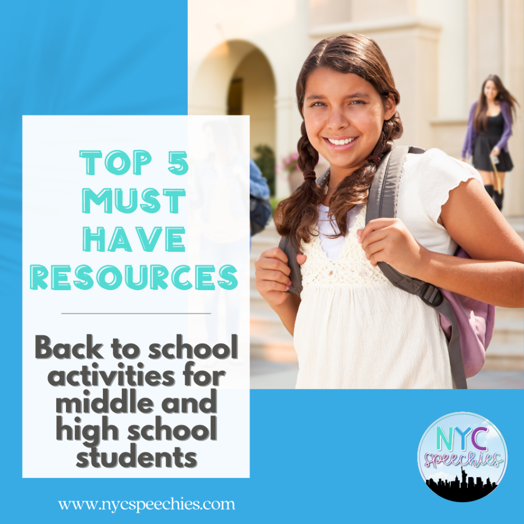 Top 5 Back to School Activities for Middle and High School Students ...