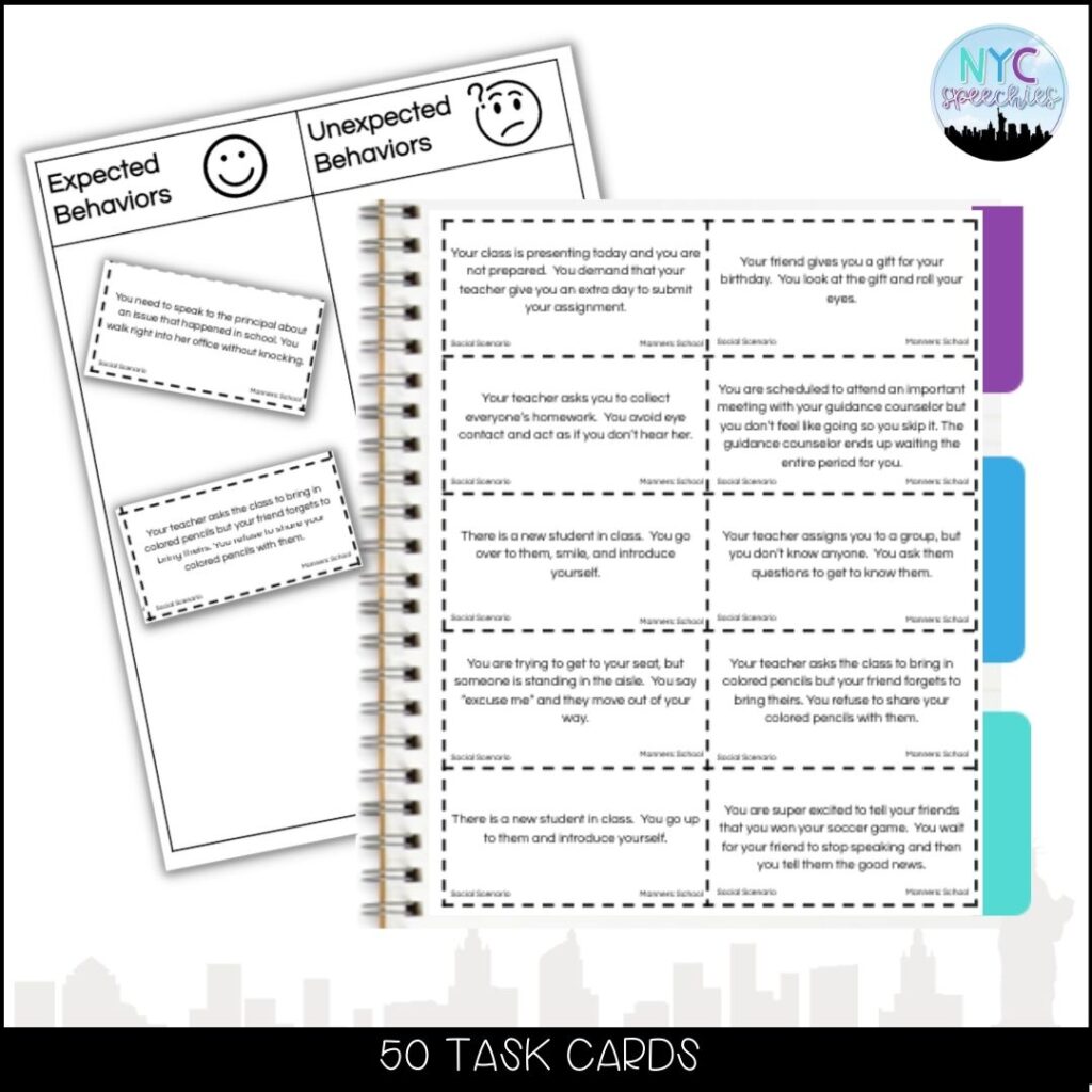 Social Scenarios: Appropriate vs. Inappropriate Manners in School - NYC ...
